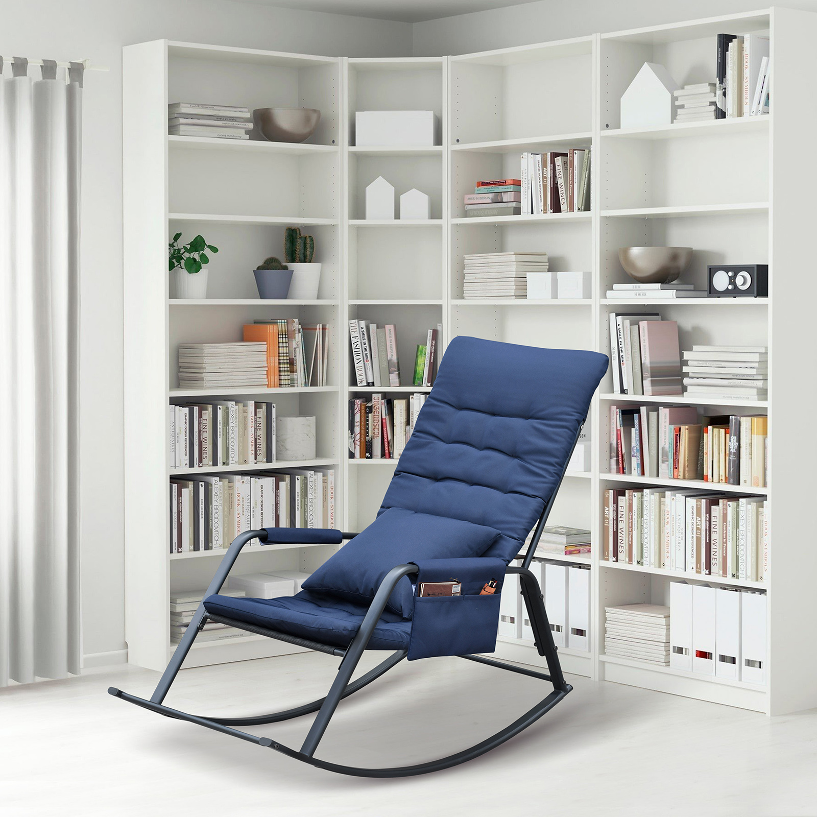 ATR ART to REAL Metal Rocking Lounge Chair for Bedroom, Modern Cozy ...