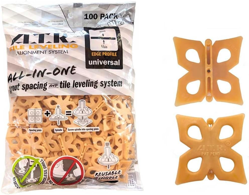 ATR Tile Leveling Alignment System 100 3mm Edge Floors & Walls Spacing ...