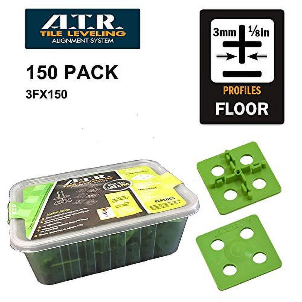 ATR Tile Leveling Alignment System 150 3mm Floors Cross Spacing Plate ...