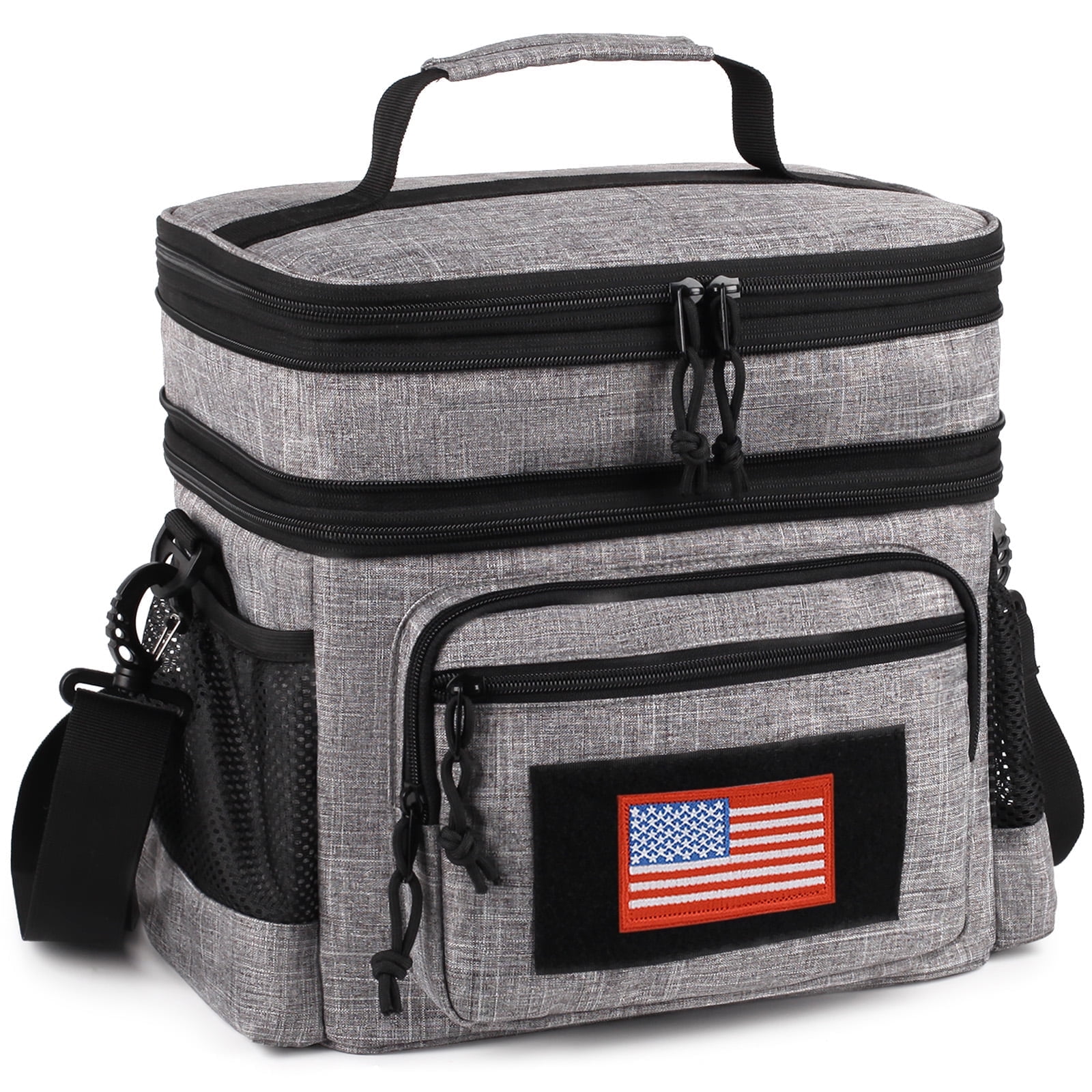 TRIPGEAR Double Deck Lunch Box for Men, Lunch Cooler Bag Work with ...
