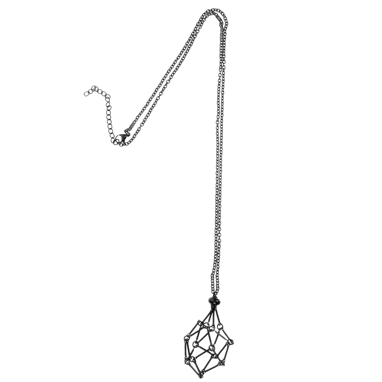 Crystal Holder Necklace Cage Crystal Holder Metal Necklace Hollow ...