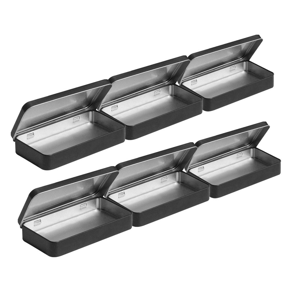 ATRISS Small Containers with Lids Metal Storage Tin Portable Empty Box ...