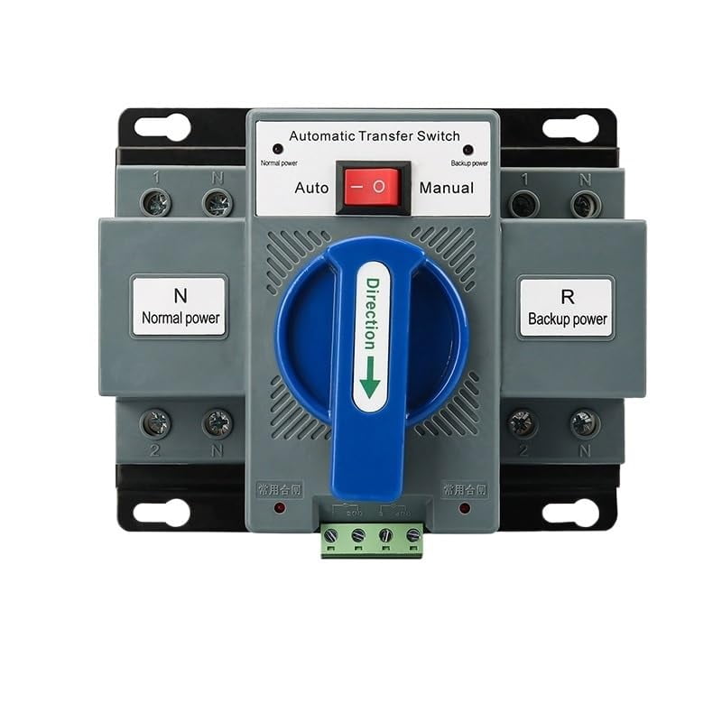ATS Automatic Transfer Switch 2P 63A 220V 110V Dual Power Manual ...