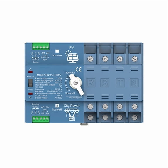 ATS Dual Power Automatic Transfer Switch for Generator or PV to City ...