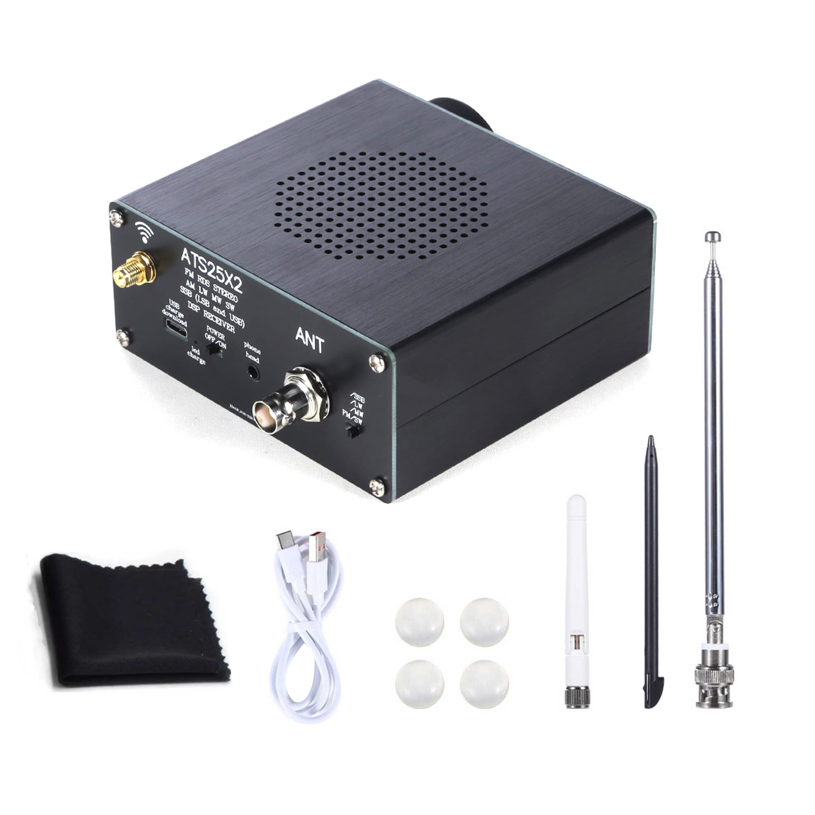 ATS25X2 Radio Receiver FM RDS APP All Band WIFI Antenna 2.4G AM LW MW ...
