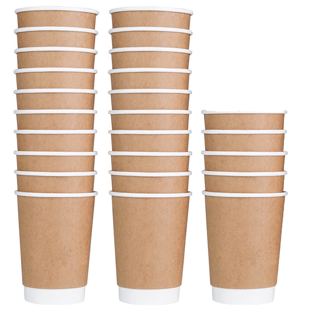 ATSAMFR 12Oz 25 Count Disposable Paper Coffee Cups,Suitable for Hot and ...