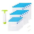 ATSAMFR 15Pcs Reusable Sous Vide Zip Lock Bags with One Hand Pump and 2 ...