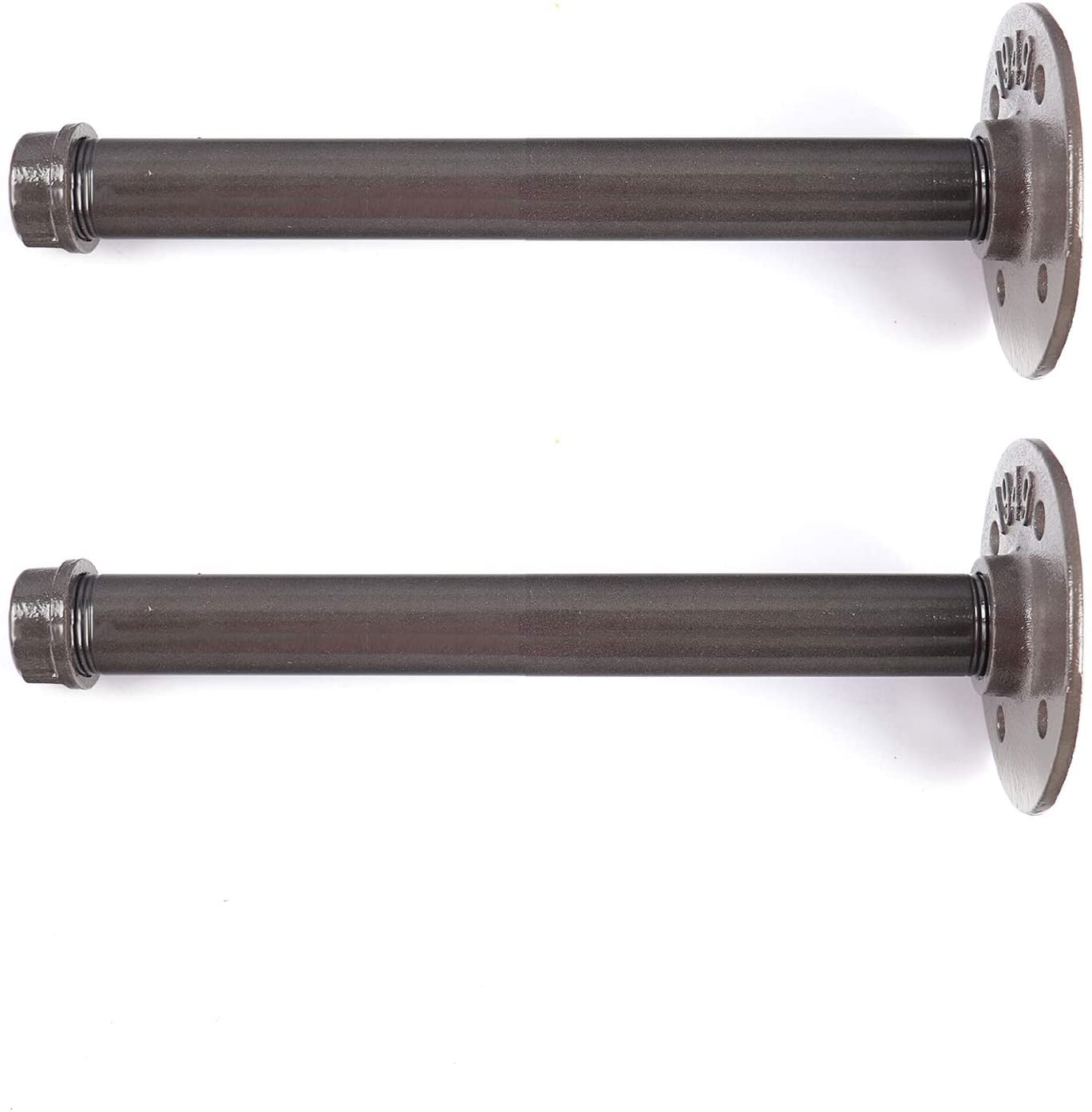ATT Rustic Floating Shelf Brackets Industrial Iron Pipe Shelf Brackets ...