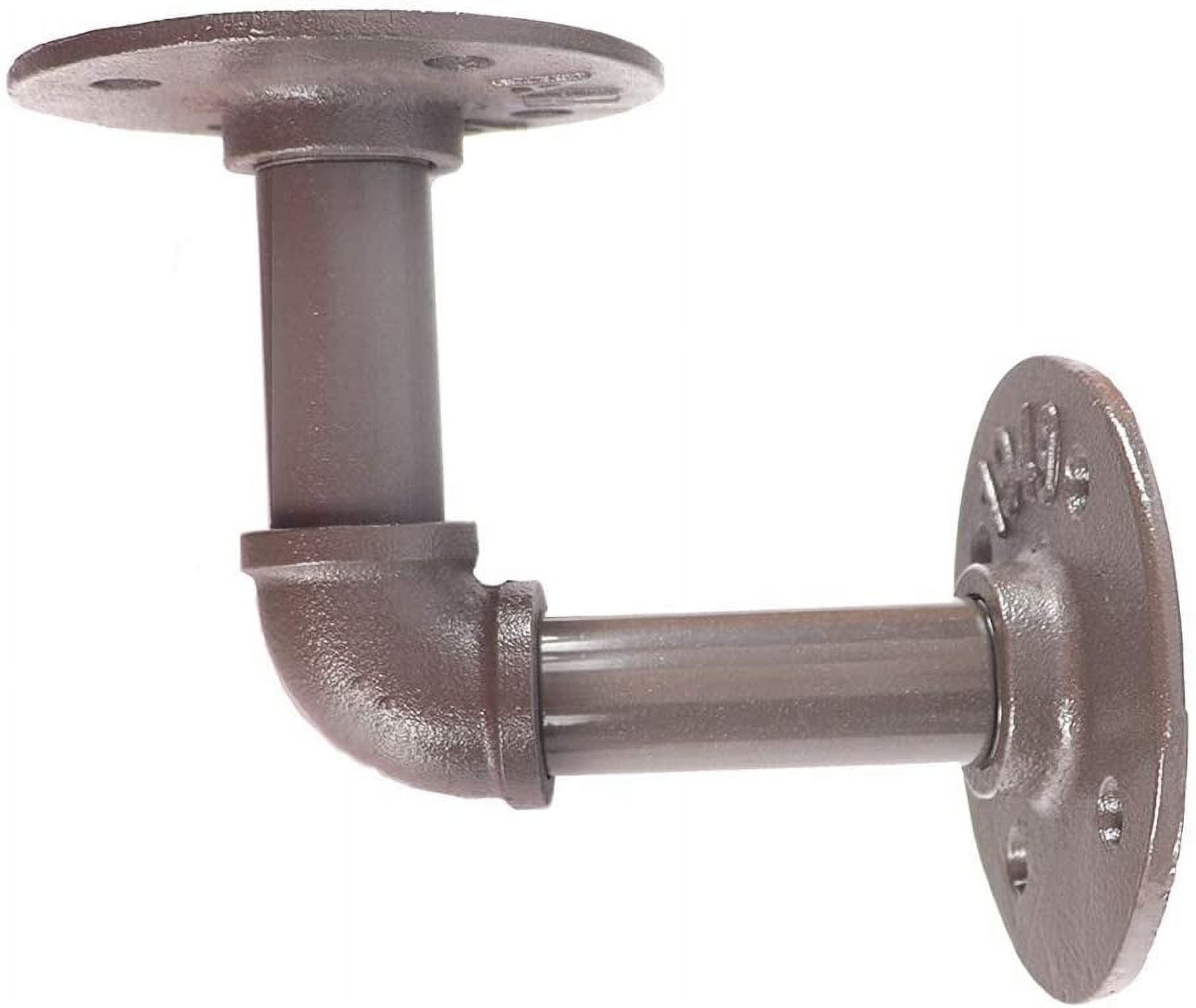 ATT Rustic Floating Shelf Brackets Industrial Iron Pipe Shelf Brackets ...