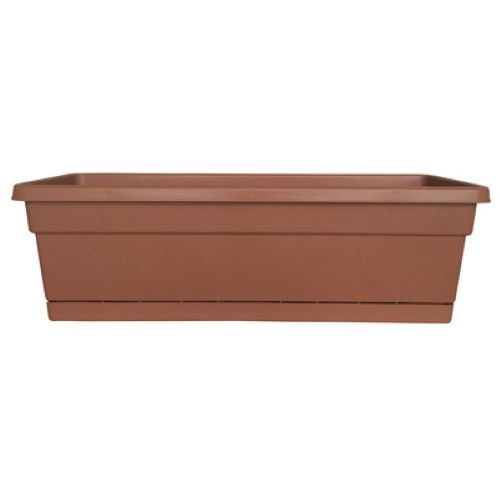 ATT Southern WB2412LT 24" Light Terra Cotta Plastic Window Box Planter ...