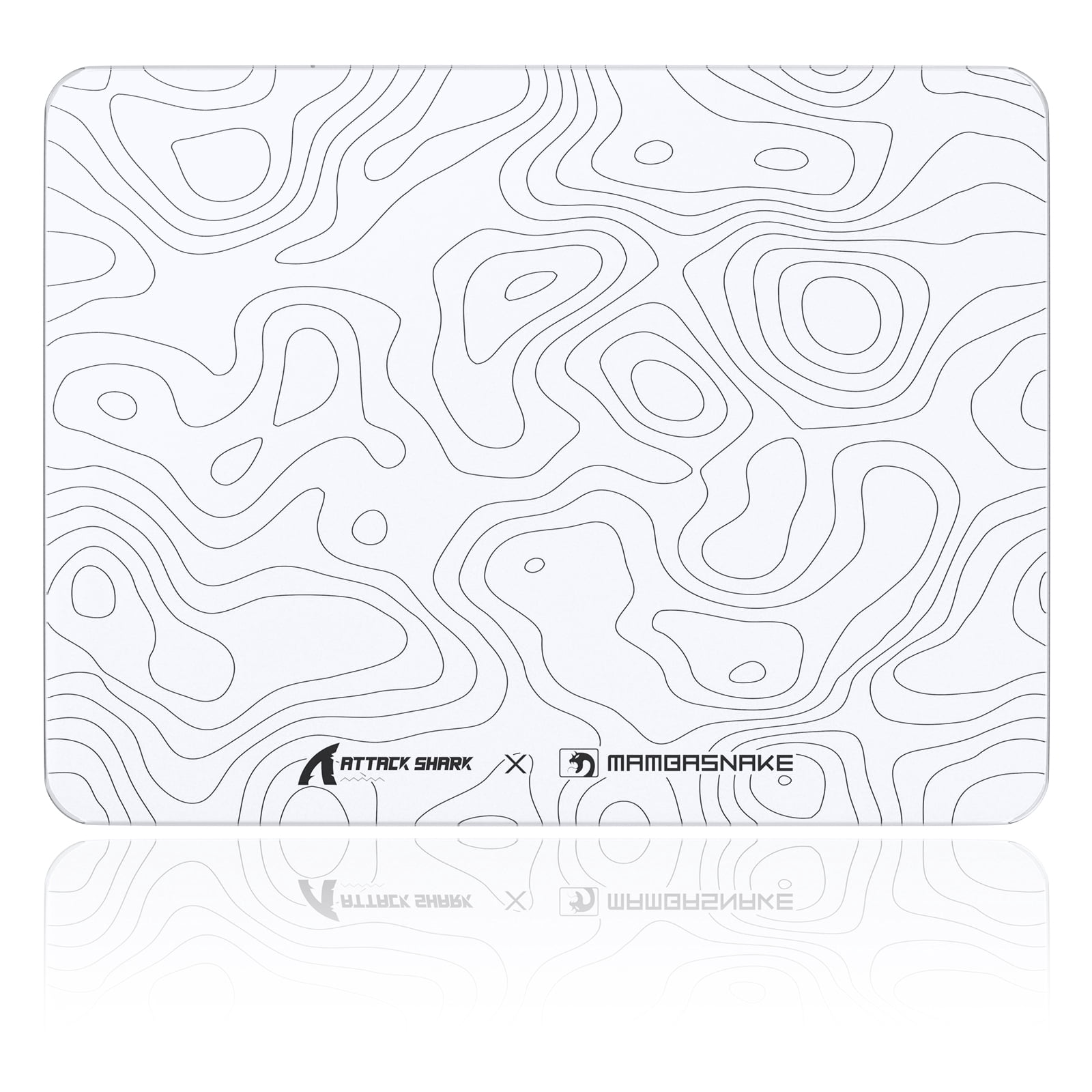 ATTACK SHARK CM05SE Glass Gaming Mouse Pad,16.14x12.20 in Tempered ...