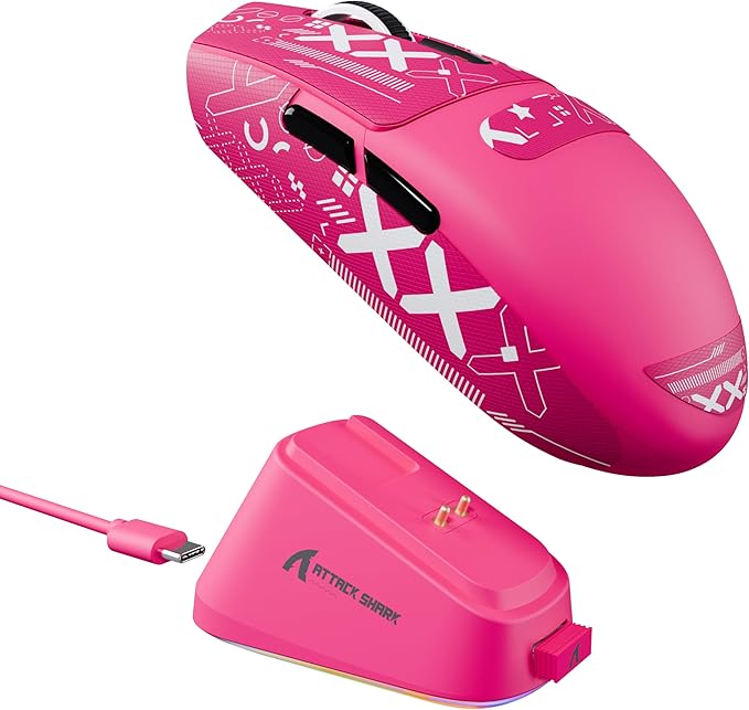 ATTACK SHARK G3PRO Gaming Mouse with Magnetic Charging Dock, PixArt ...