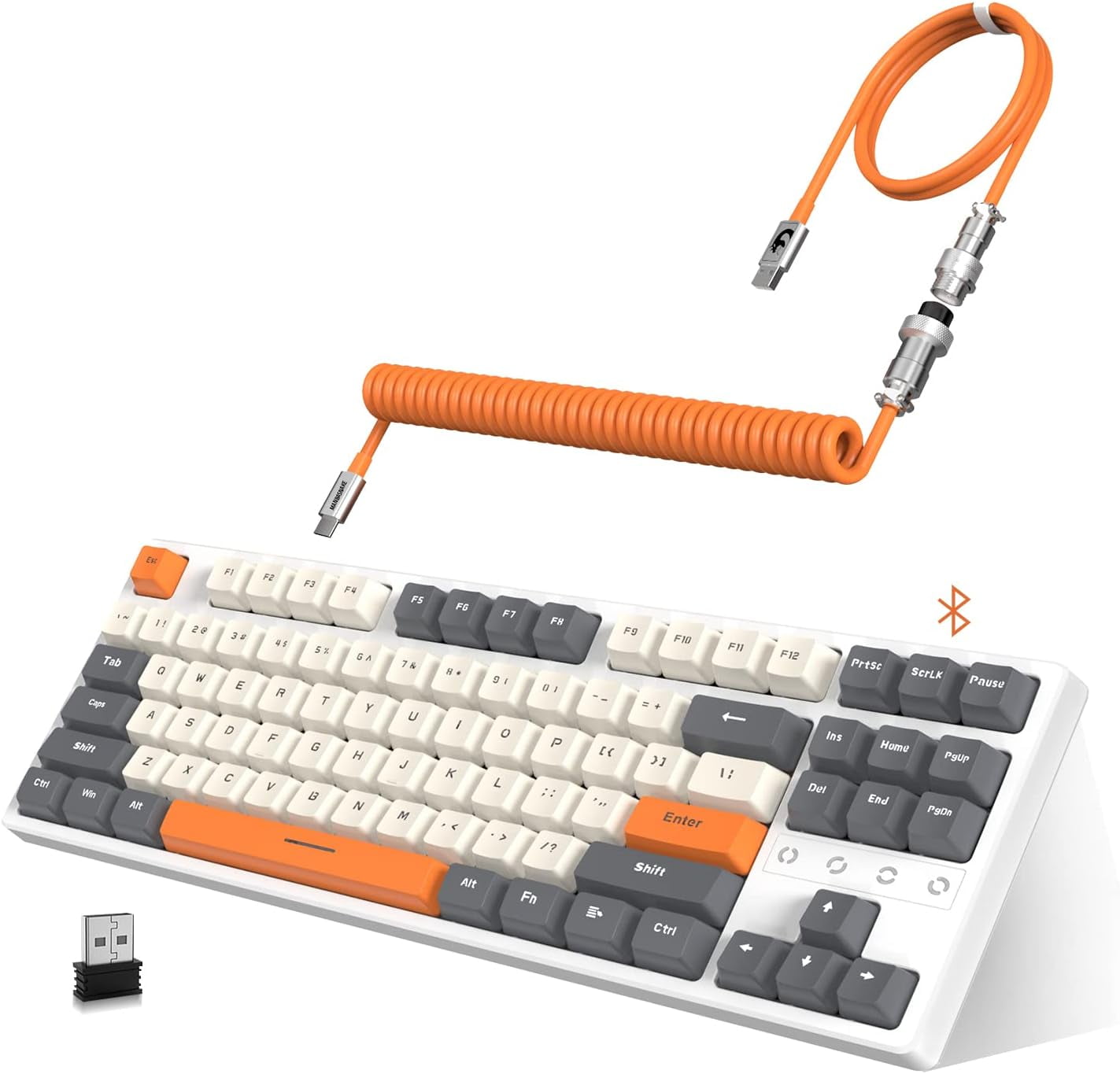 ATTACK SHARK Gaming Keyboard 2.4G/BT5.0/USB-C Cable,Hot-swap Tactile ...