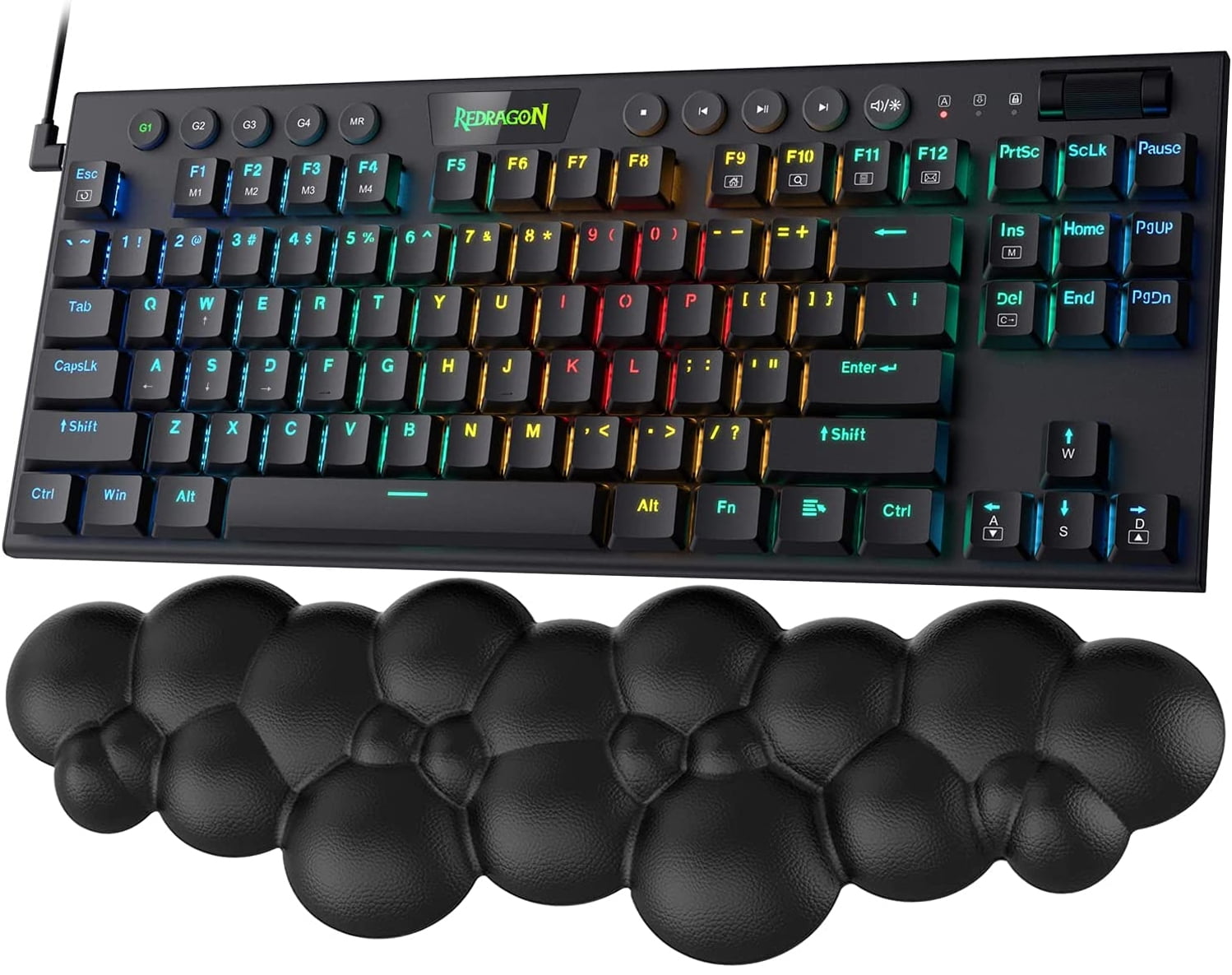 ATTACK SHARK Gaming Keyboard Wrist Rest Pad,Memory Foam Keyboard Palm ...