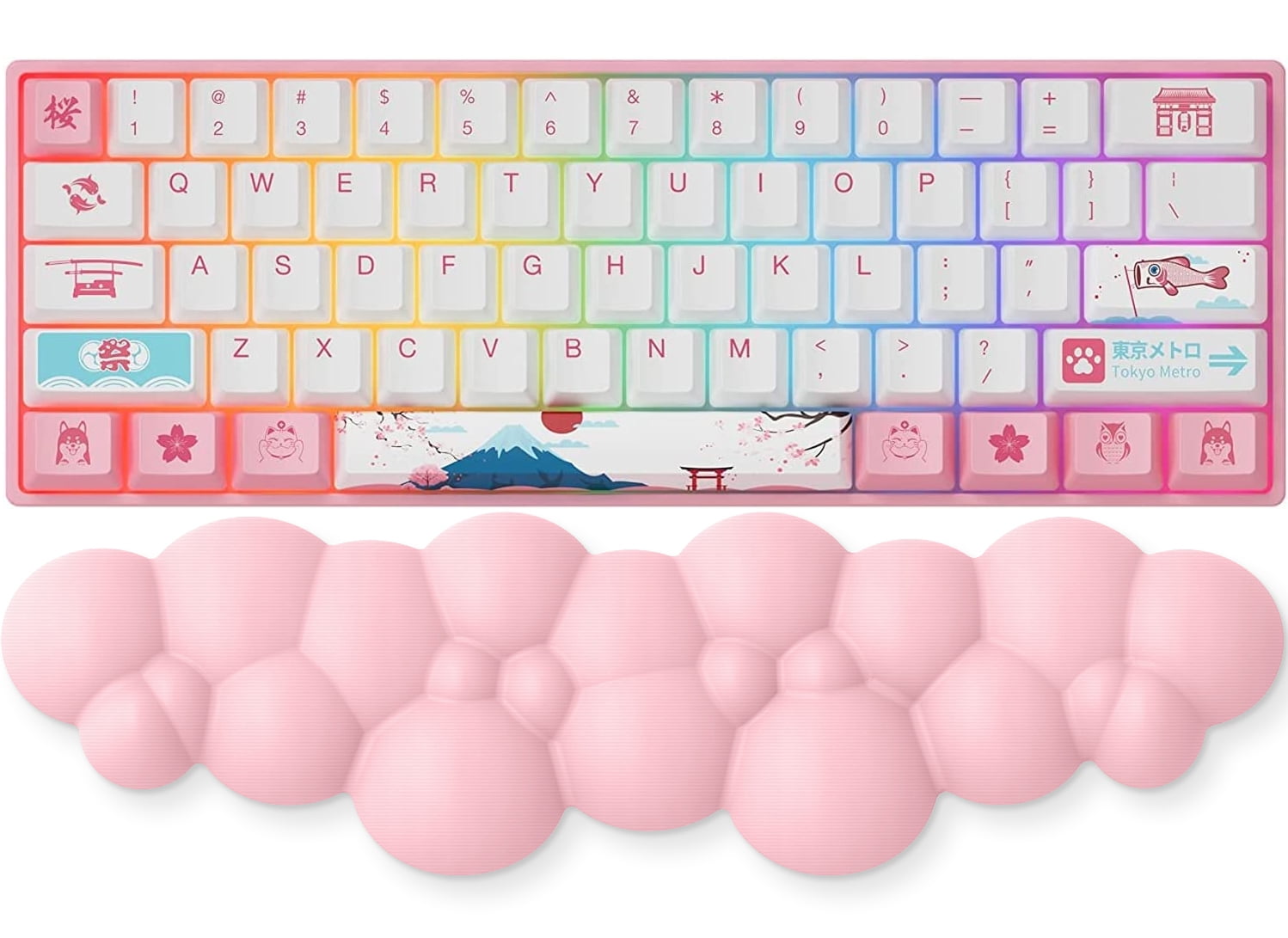 ATTACK SHARK Gaming Keyboard Wrist Rest Pad,Memory Foam Keyboard Palm ...