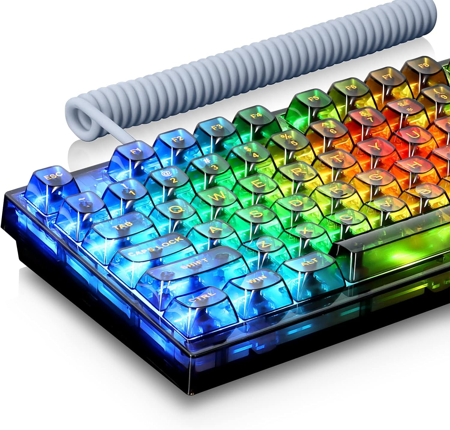 ATTACK SHARK Hot-swap Mechanical Gaming Keyboard&Coiled Cable,RGB,OSA ...