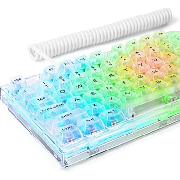 T8 Wired 68 Keys Mechanical Gaming Keyboard with Coiled Cable RGB ...