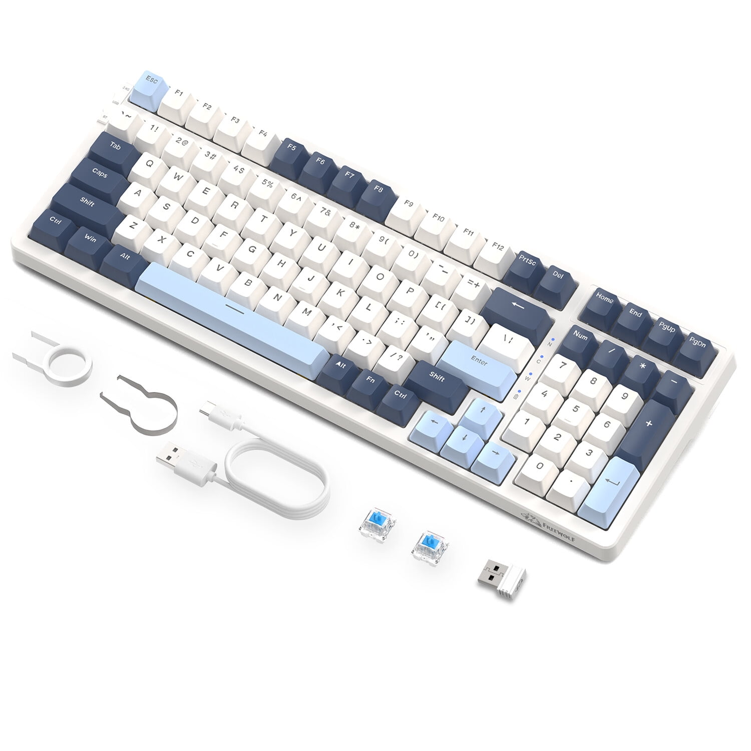 ATTACK SHARK K8 Wireless Mechanical Keyboard, Trip-Mode BT5.0/2.4G ...