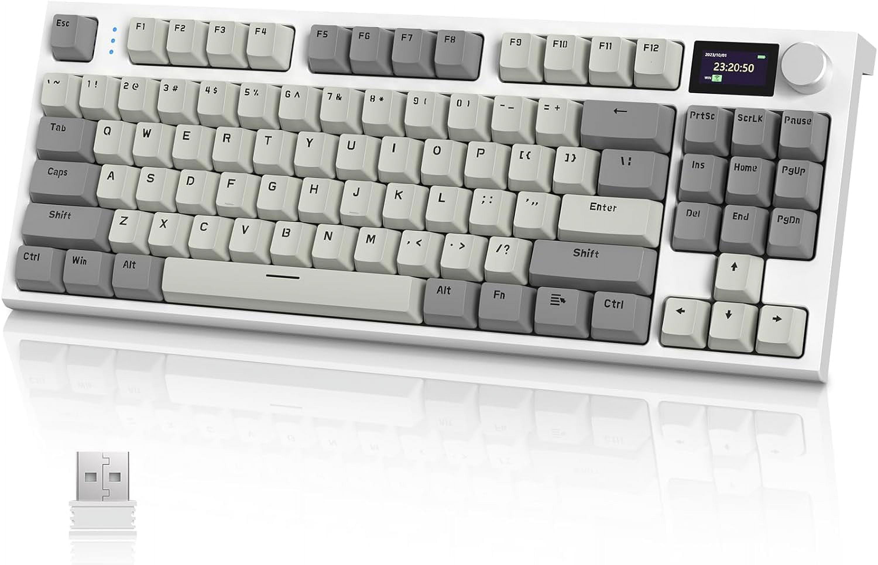 ATTACK SHARK K86 Wireless Mechanical Keyboard 75% with TFT Color Display & Knob Apex Pro TKL, 2 ...