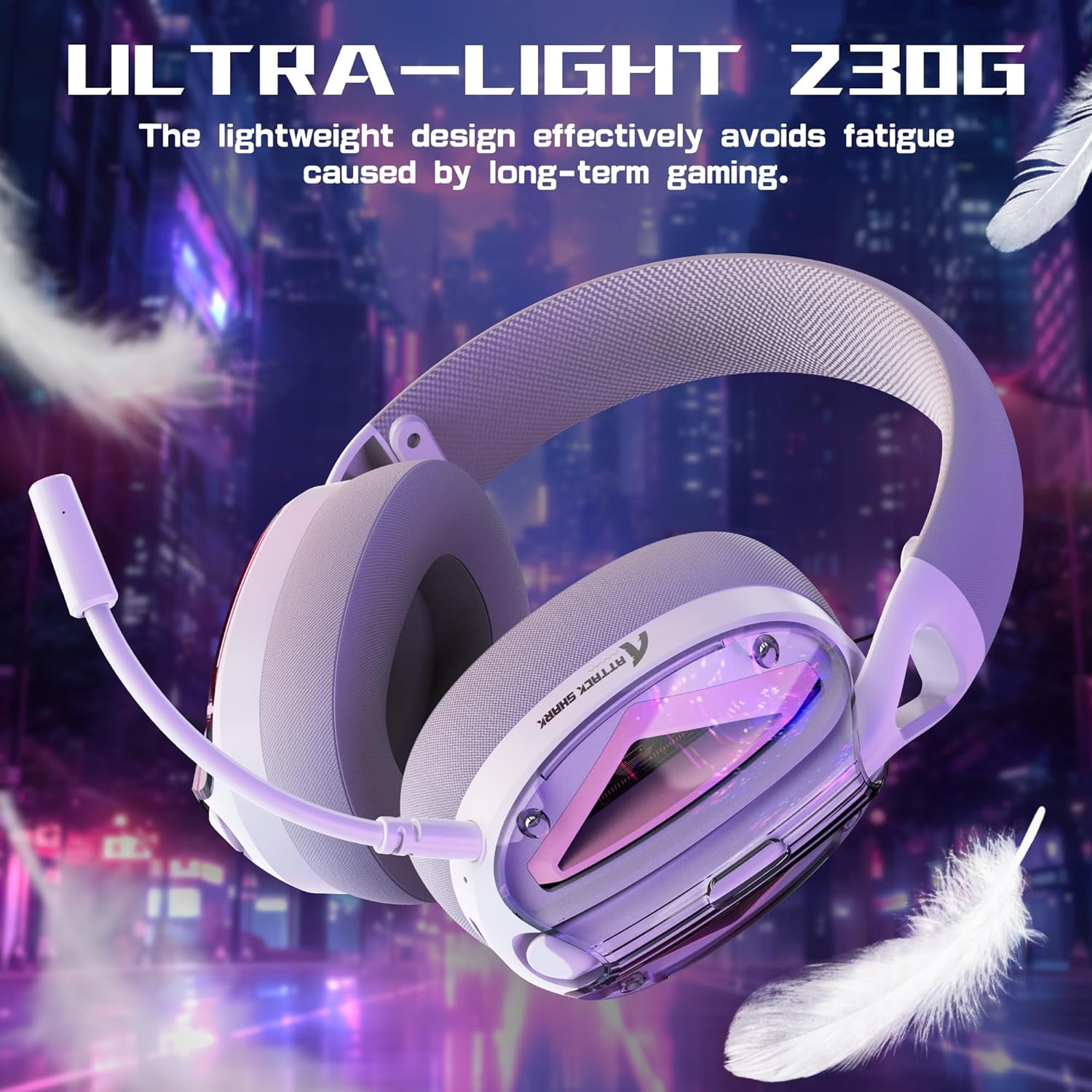 ATTACK SHARK L60 Ultra-Light Tri-Mode Gaming Headset Ultra-Light Tri ...