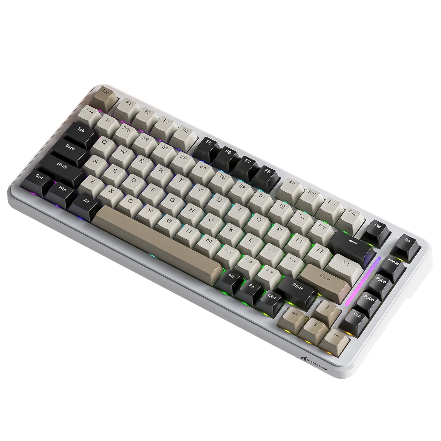 ATTACK SHARK M86 82 Keys Wireless Mechanical Keyboard, 75% Gasket Hot ...