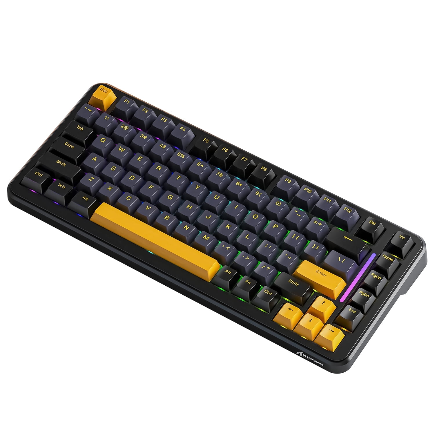 ATTACK SHARK M86 82 Keys Wireless Mechanical Keyboard, 75% Gasket Hot ...