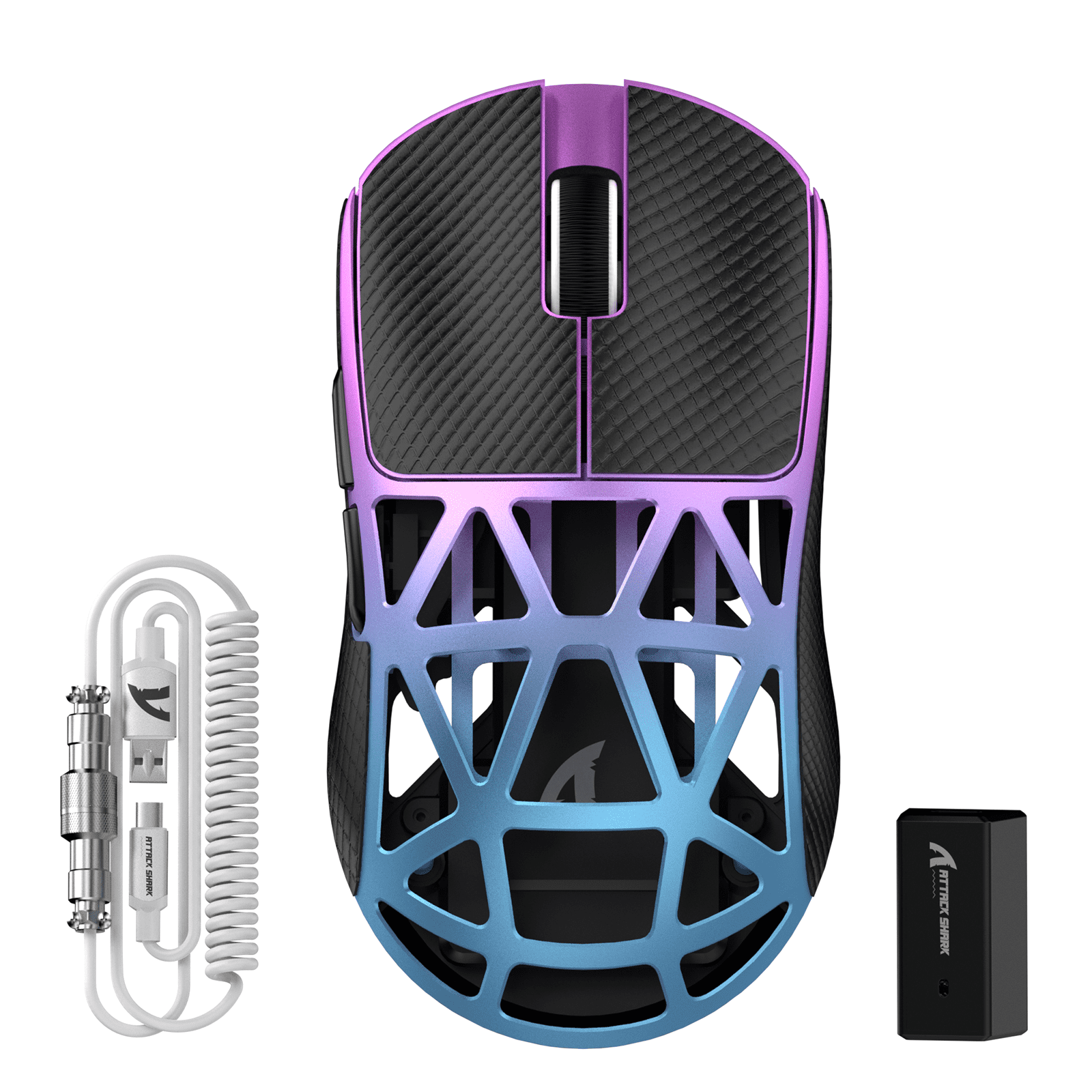 ATTACK SHARK R2 Wireless Gaming Mouse + Griptape,43g Ultralight ...