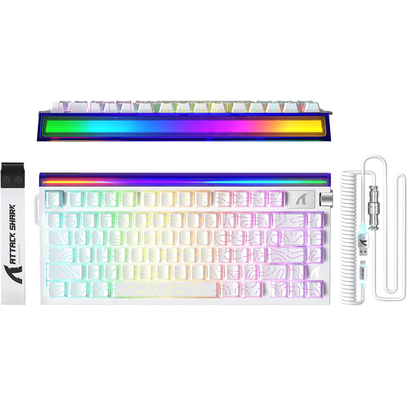 ATTACK SHARK R85 HE 75% Magnetic Wired Gaming Keyboard,8KHz Polling Rate Rapid Trigger,0.005mm ...