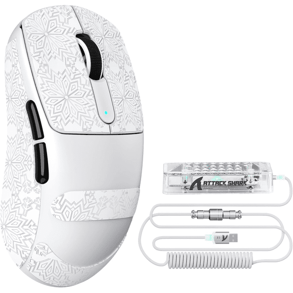 ATTACK SHARK V5 Wireless Gaming Mouse 55g Ultra-Lightweight PAW3950MAX ...