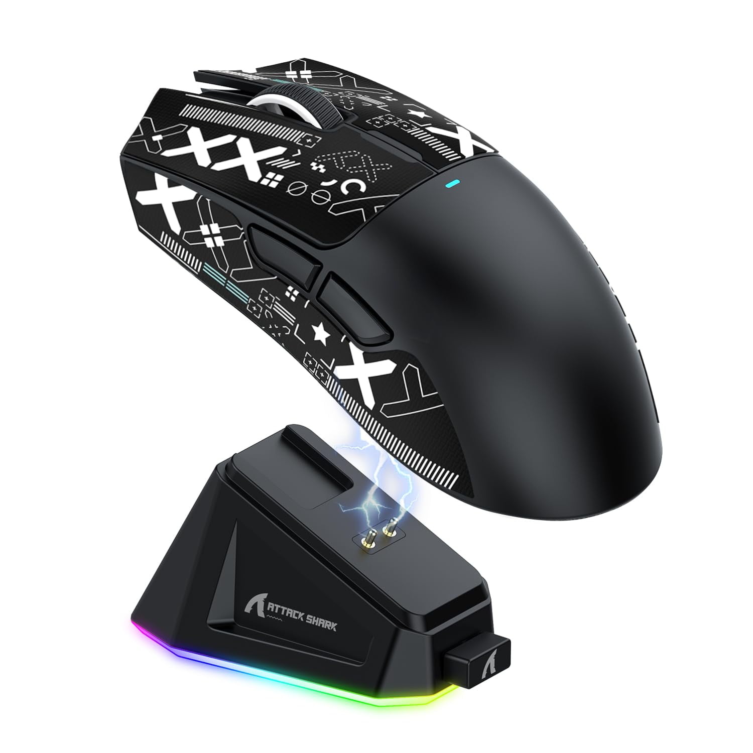 ATTACK SHARK X11 Gaming Mouse with Magnetic Charging Dock, PixArt PAW3311 Gaming Sensor, BT/2.4G ...