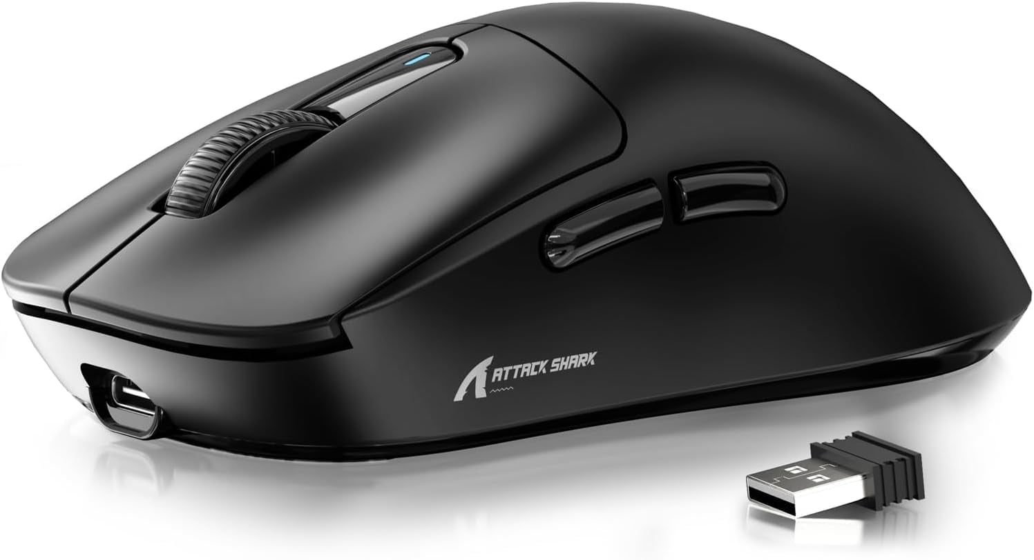 ATTACK SHARK X3 Wireless Gaming Mouse, 49g Ergonomic Mouse, Triple ...