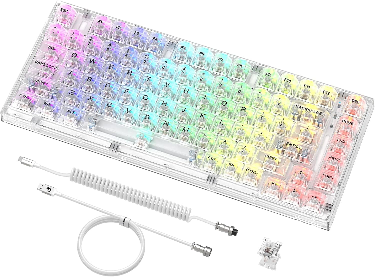 ATTACK SHARK X75 Wired Mechanical Gaming Keyboard, Hotswap, USB C ...