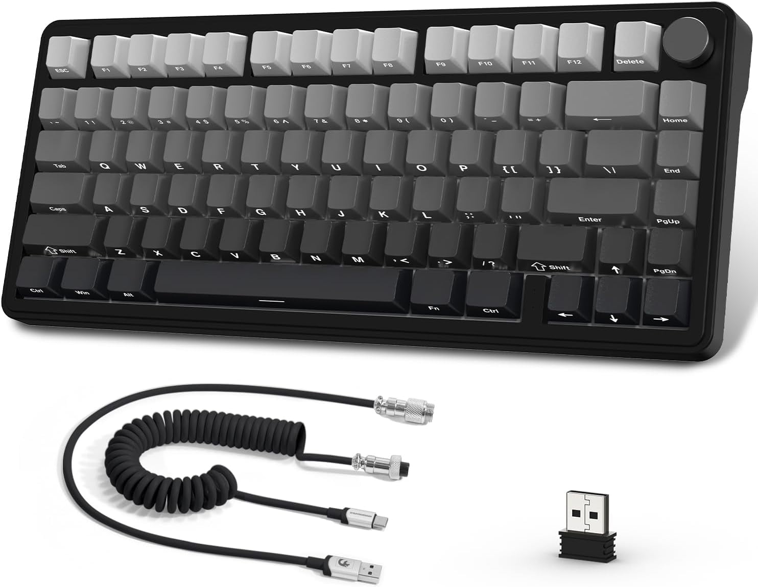 ATTACK SHARK X85 75% Mechanical Gaming Keyboard and Coiled Cable Set ...