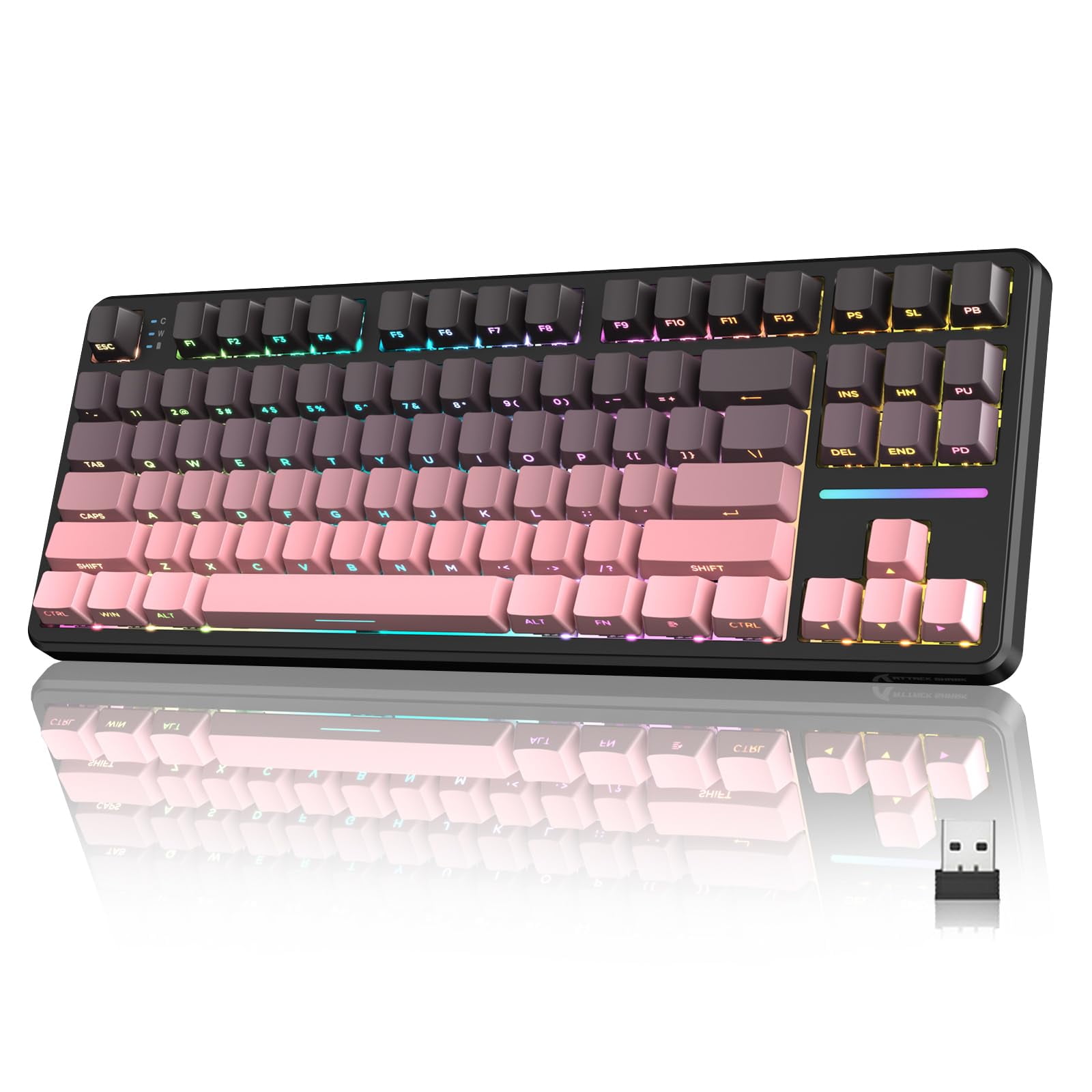 ATTACK SHARK X87 Wireless Keyboard, 75% Gasket Hot Swappable Custom ...