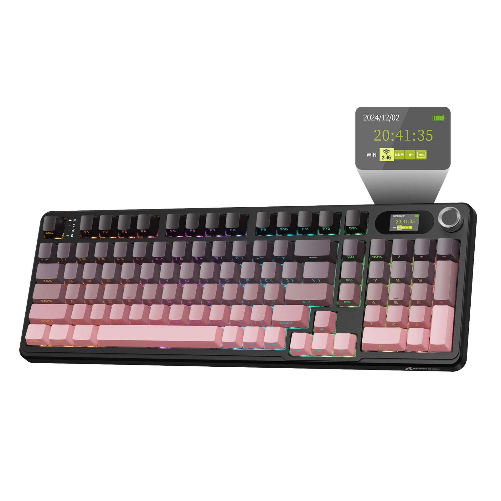 ATTACK SHARK X98PRO Wireless Gaming Keyboard, 99 Keys Wireless ...