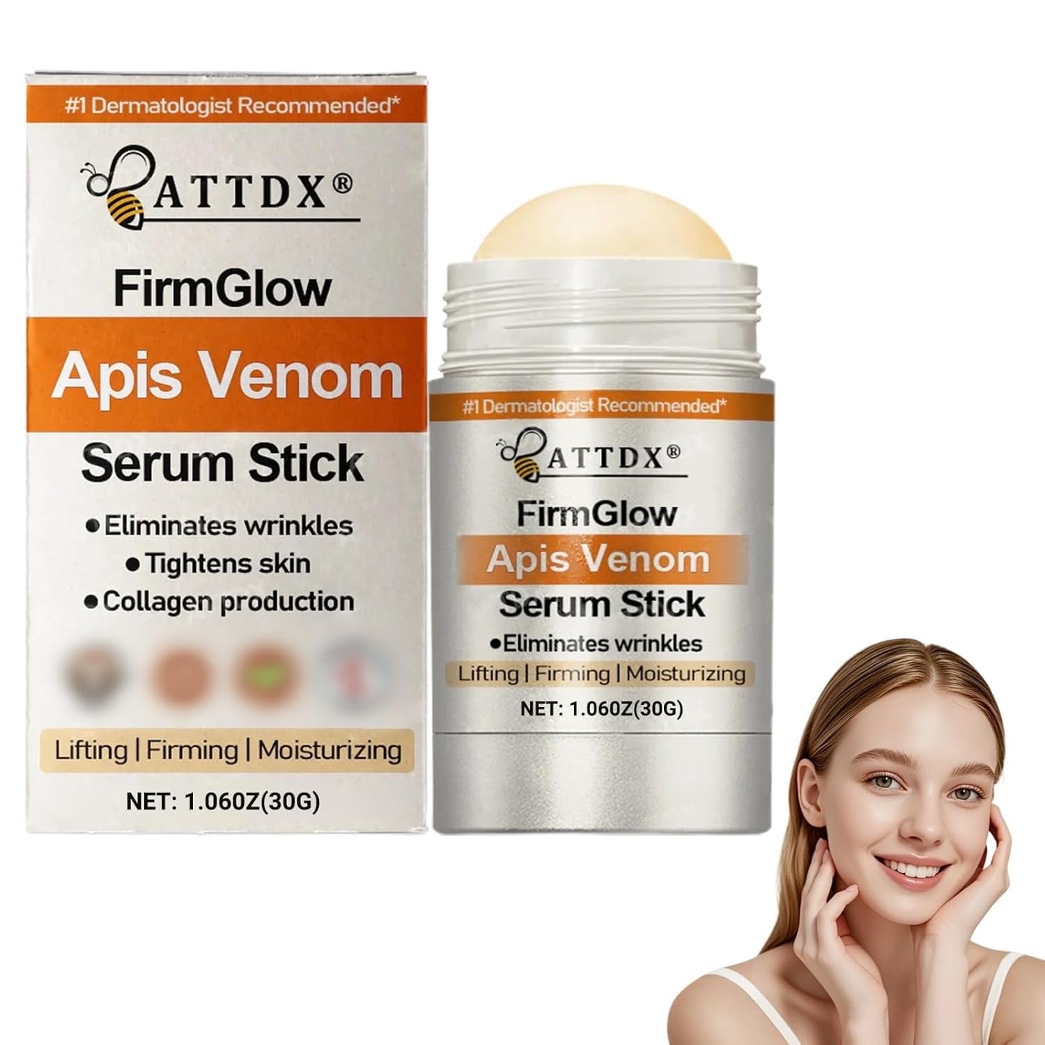 ATTDX Be®e Ven®om Firming Serum Stick, Apis Venom Bo_tox Wrinkle Re ...