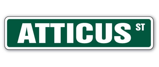 ATTICUS Street Sign Childrens Name Room Sign | Indoor/Outdoor | 36 ...