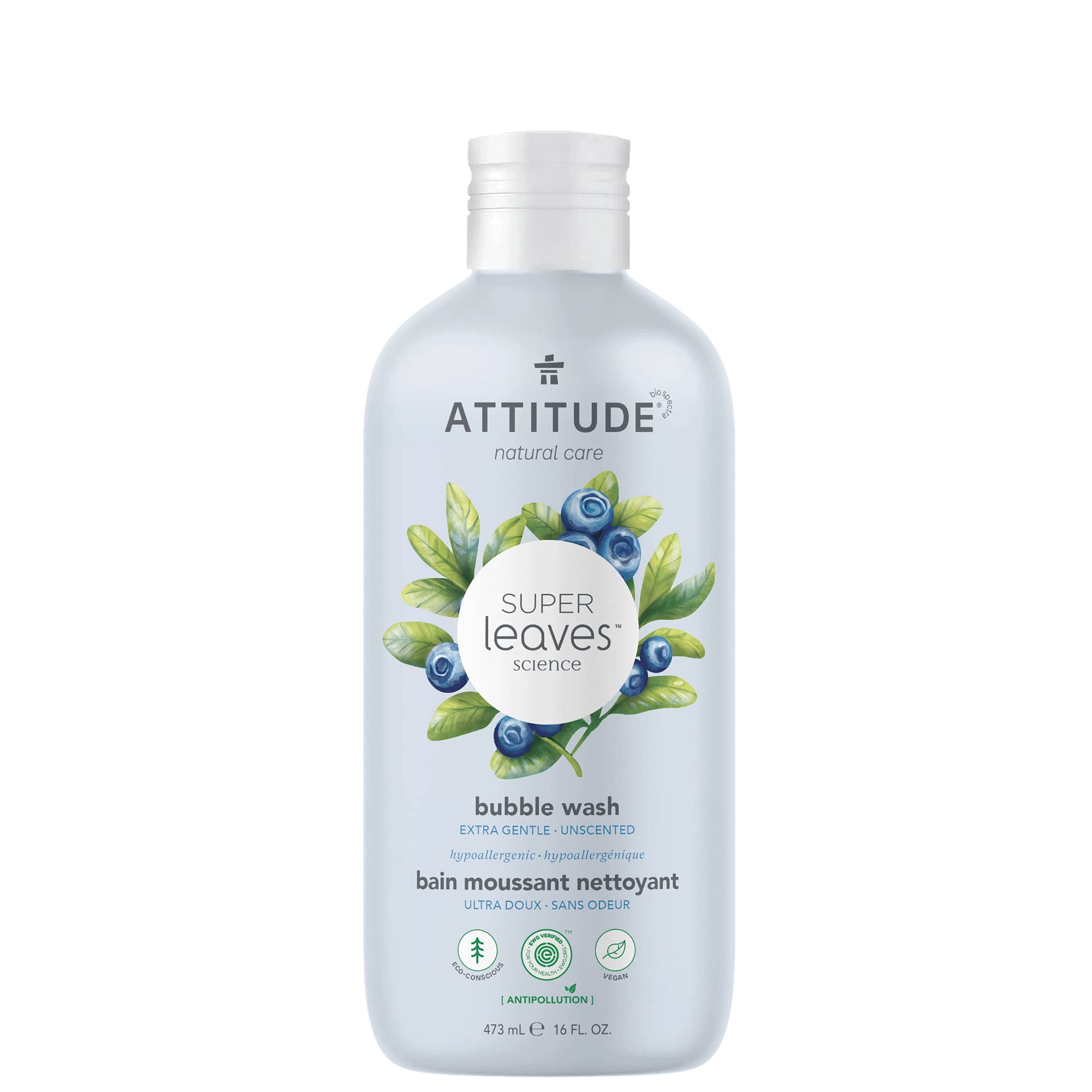 ATTITUDE Bubble Bath, EWG CM31 Verified, Plant and Mineral-Based ...