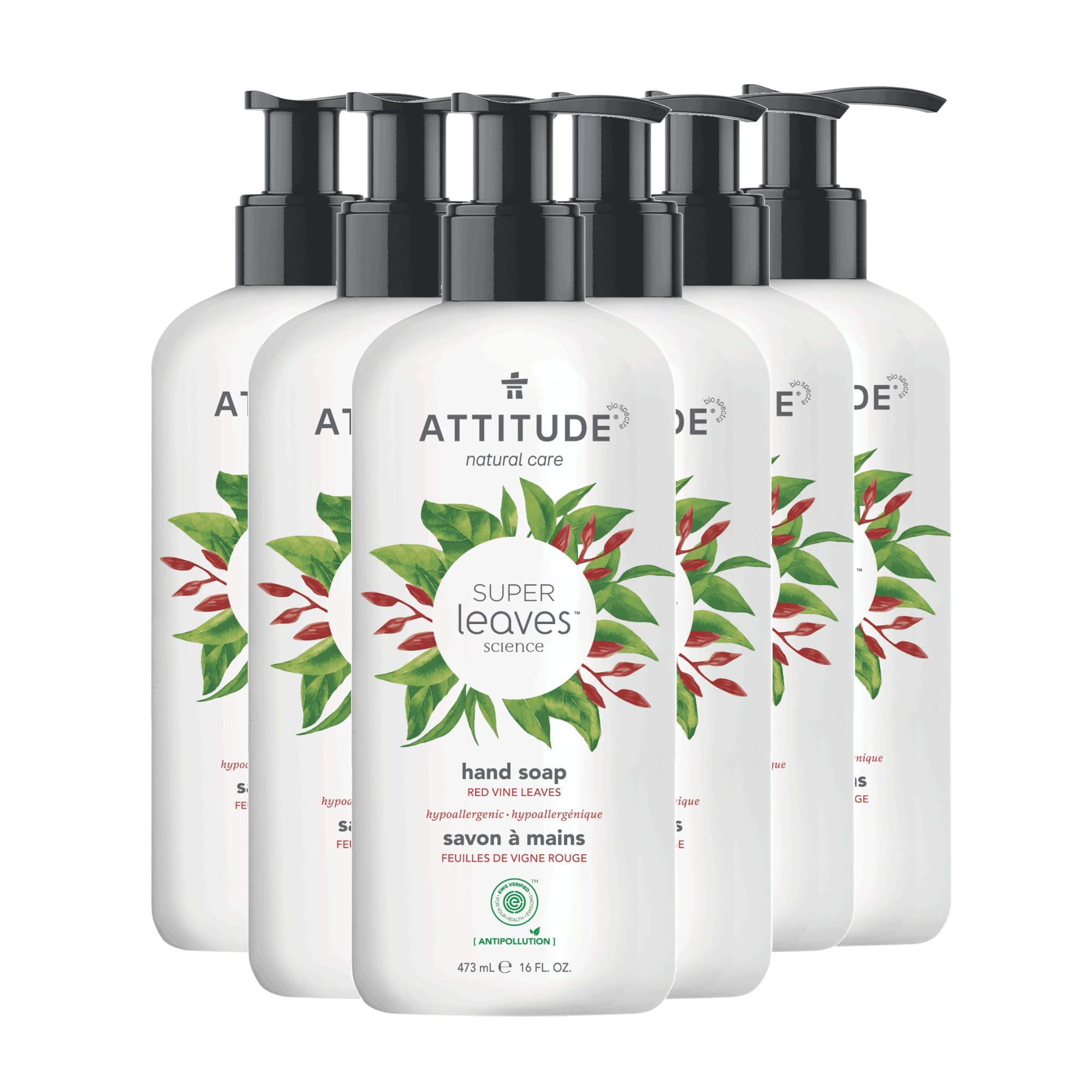 ATTITUDE Liquid Hand Soap, EWG Verified, Plant and Mineral-Based, Vegan ...