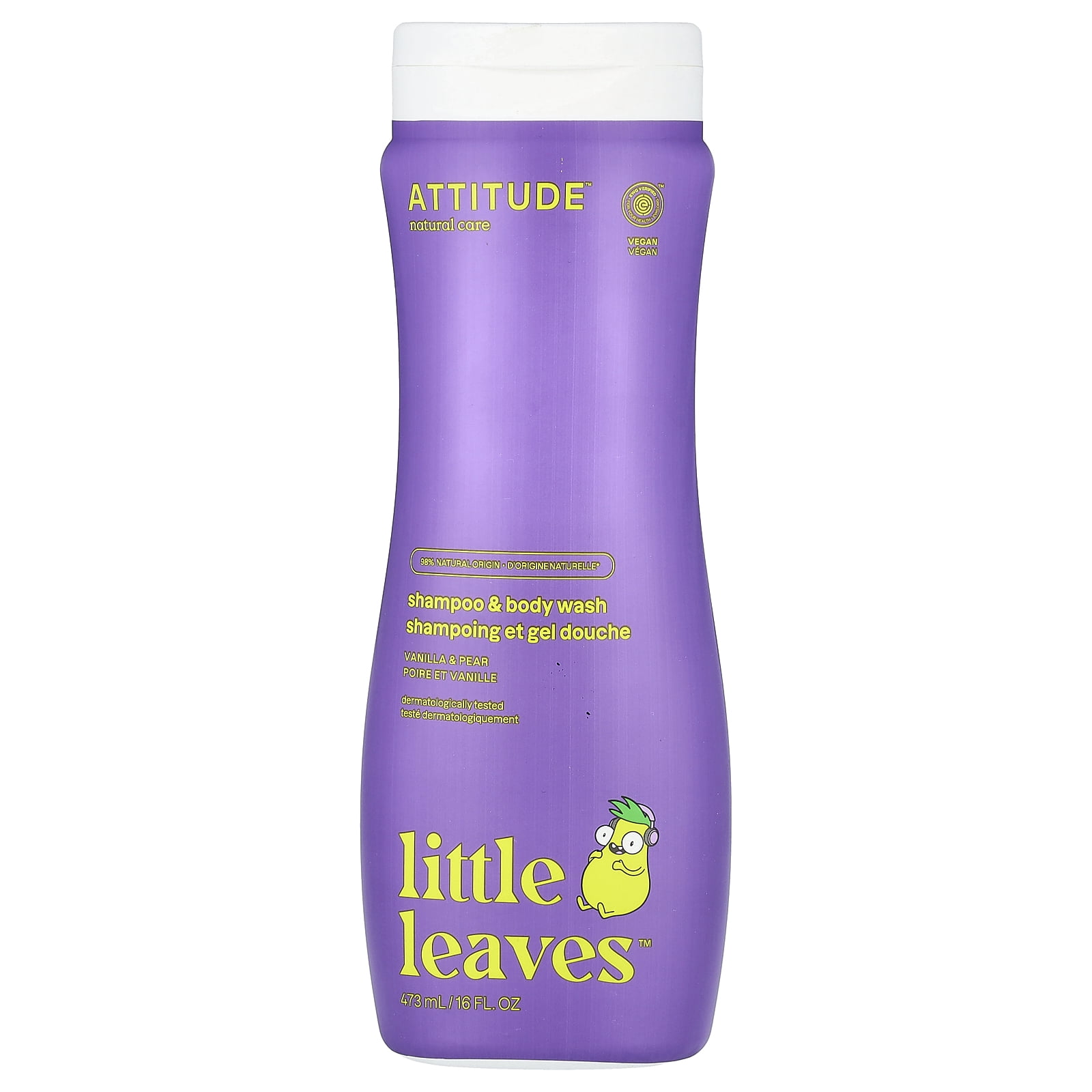ATTITUDE Little Leaves, Shampoo & Body Wash, Vanilla & Pear, 16 fl oz ...