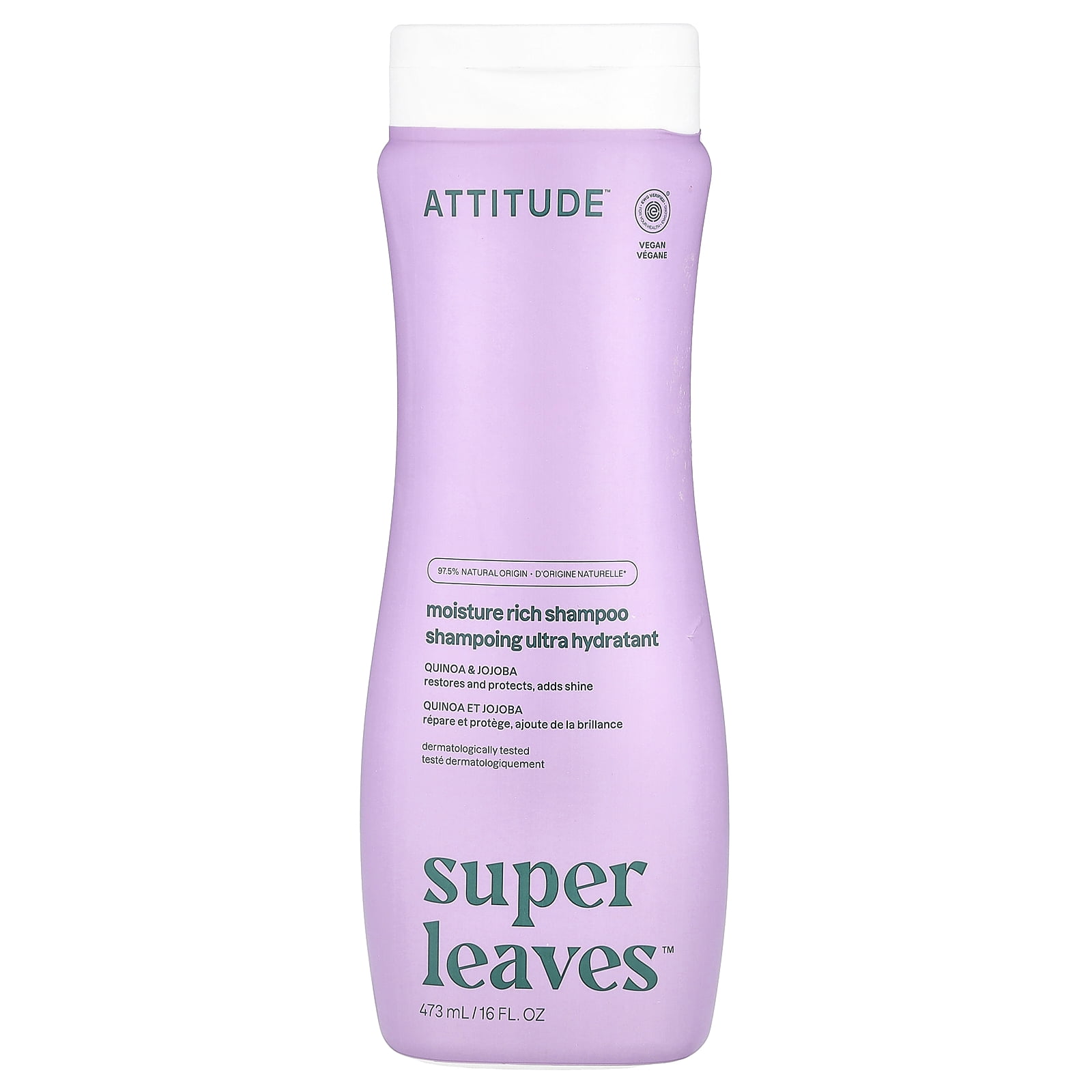 ATTITUDE, Moisture Rich Shampoo, 16 oz, Hydrating for Dry Hair ...