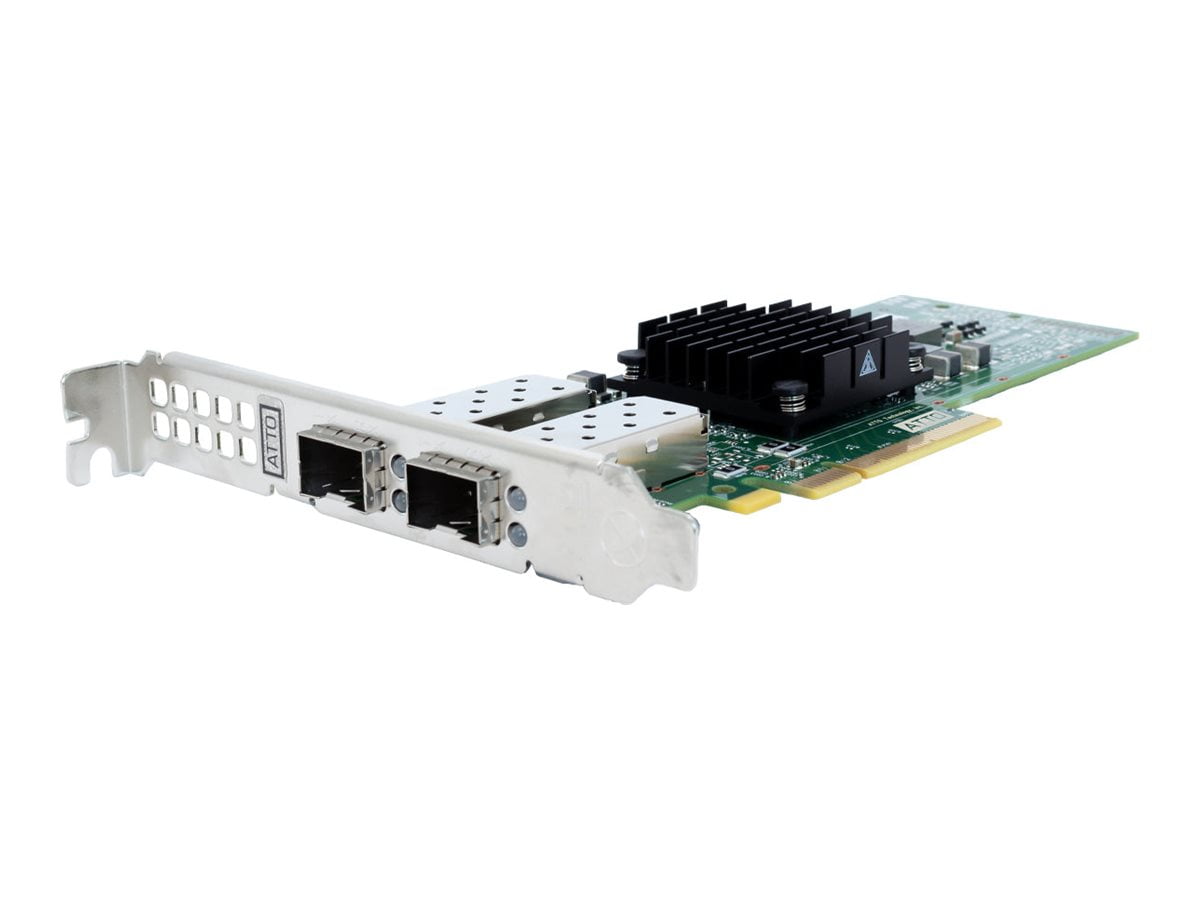 ATTO FastFrame N4S2 10Gigabit Ethernet Card - PCI Express 3.0 x8 - 2 ...