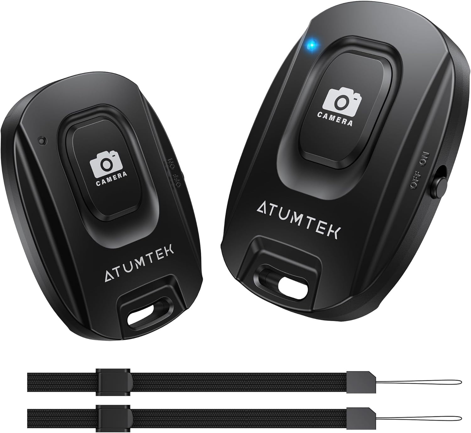 ATUMTEK Camera Remote Shutter for iPhone and Android Smartphones (2 ...