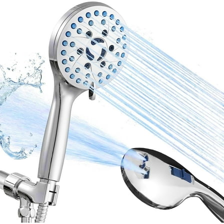 Waterpik Dual Shower Head & Handheld, 12-Spray High Pressure 1.8 GPM, 5 ...