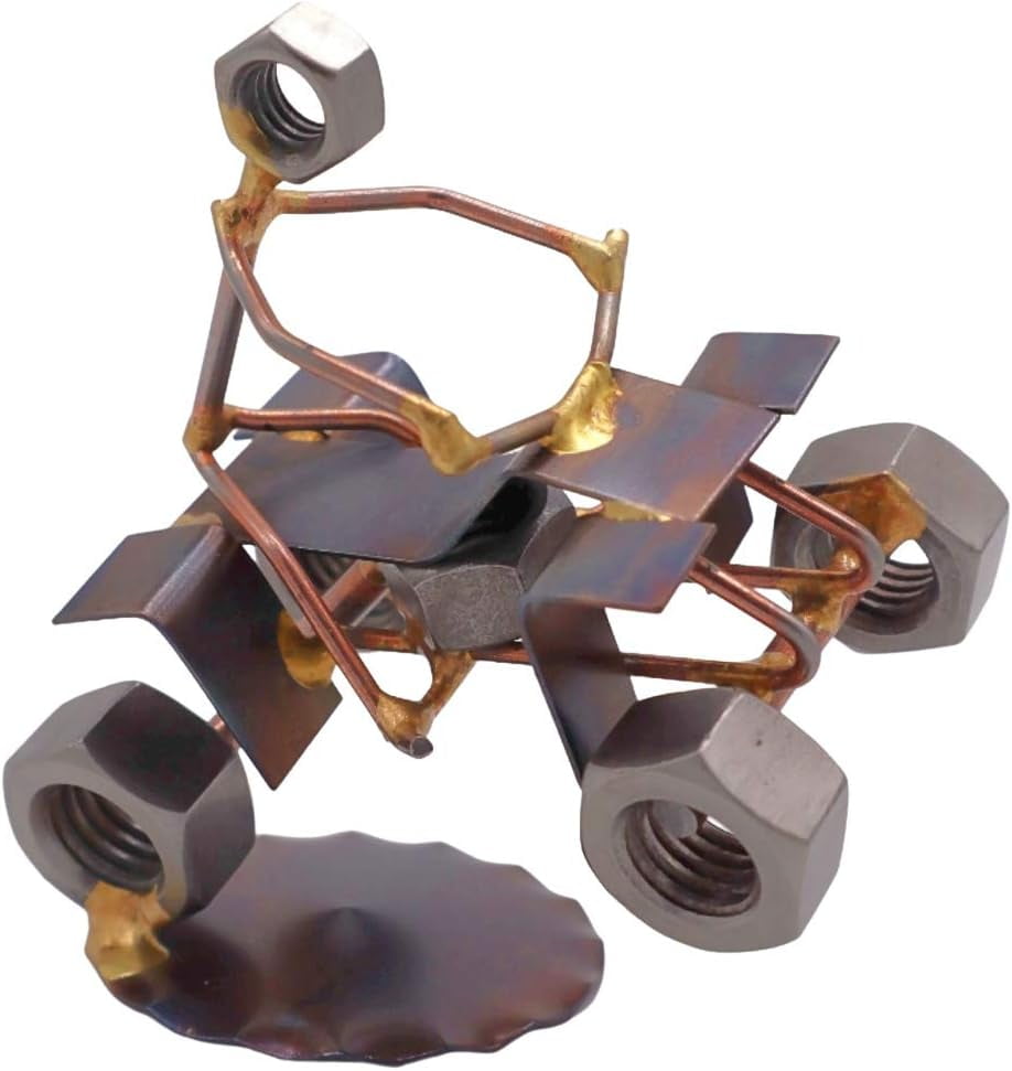 ATV Collectible Handmade Metal Art Figurine, Desk Accessories, Trophy ...