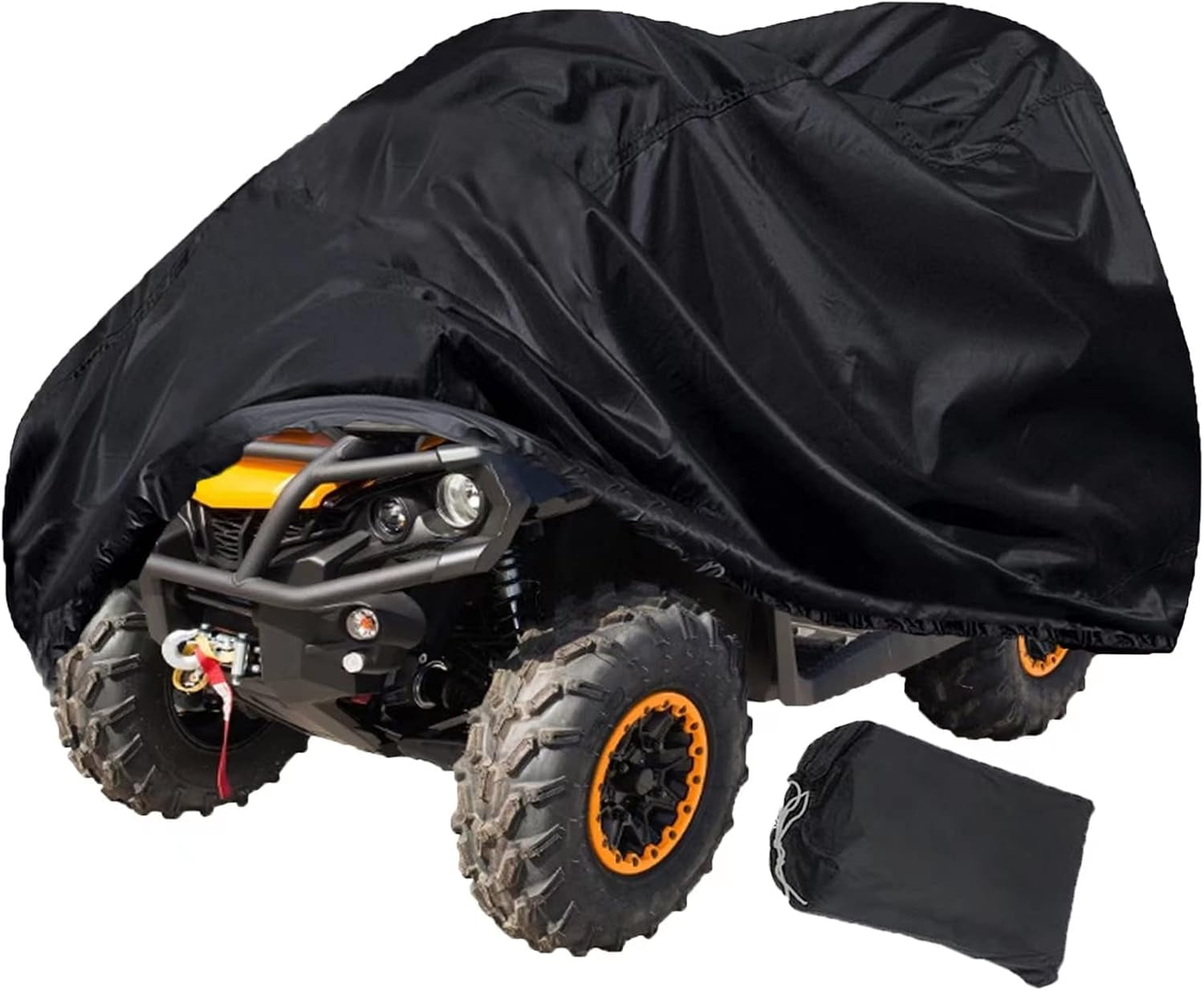 ATV Cover with Buckle Waterproof, 420D Heavy Duty Ripstop Protects 4 ...