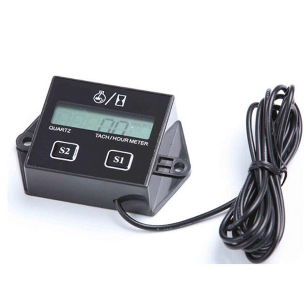 ATV Digital Engine Tach Tachometer Hour Meter Inductive Gauge ...
