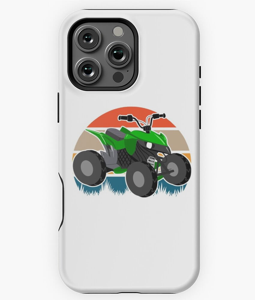 ATV Four Wheeler Retro Sunset Biking Phone Case for iPhone 16 15 14 13 ...