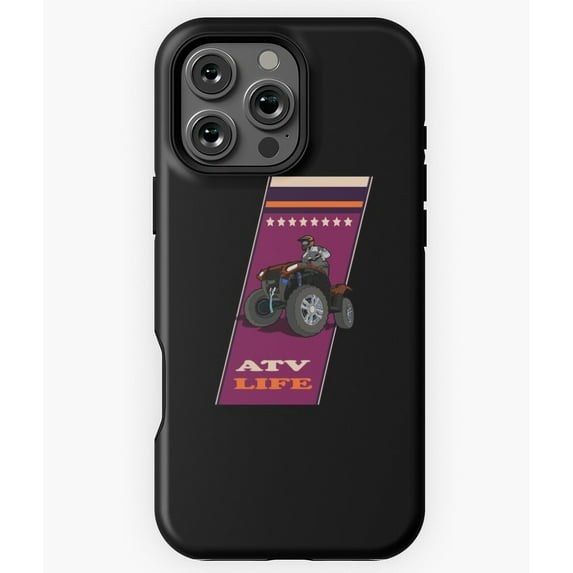 ATV Life Purple Off Road Quad Biker Phone Case for iPhone 16 15 14 13 ...
