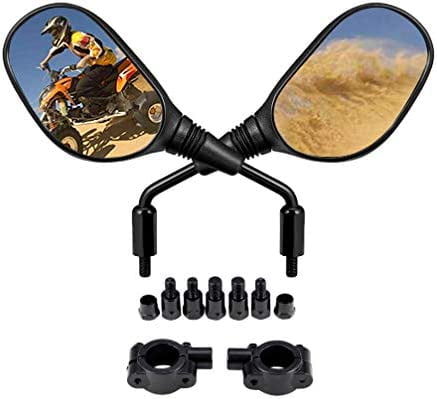 ATV Mirrors Motorcycle Mirrors,360 Degrees Ball-Type Adjustment,7/8 ...
